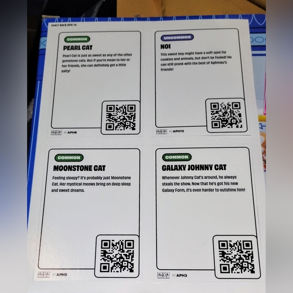 Aphmau | Toys | New Set Of 4 Aphmau Meemeow Collectors Trading Cards ...